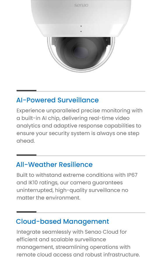 SLD-0801｜AI 4K Camera - Cloud-integrated Surveillance | Senao Networks