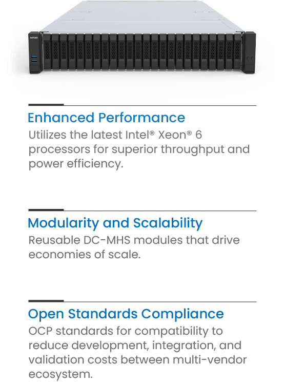 SR710｜DC-MHS Server - High Performance Computing with Intel® Xeon® 6 ...